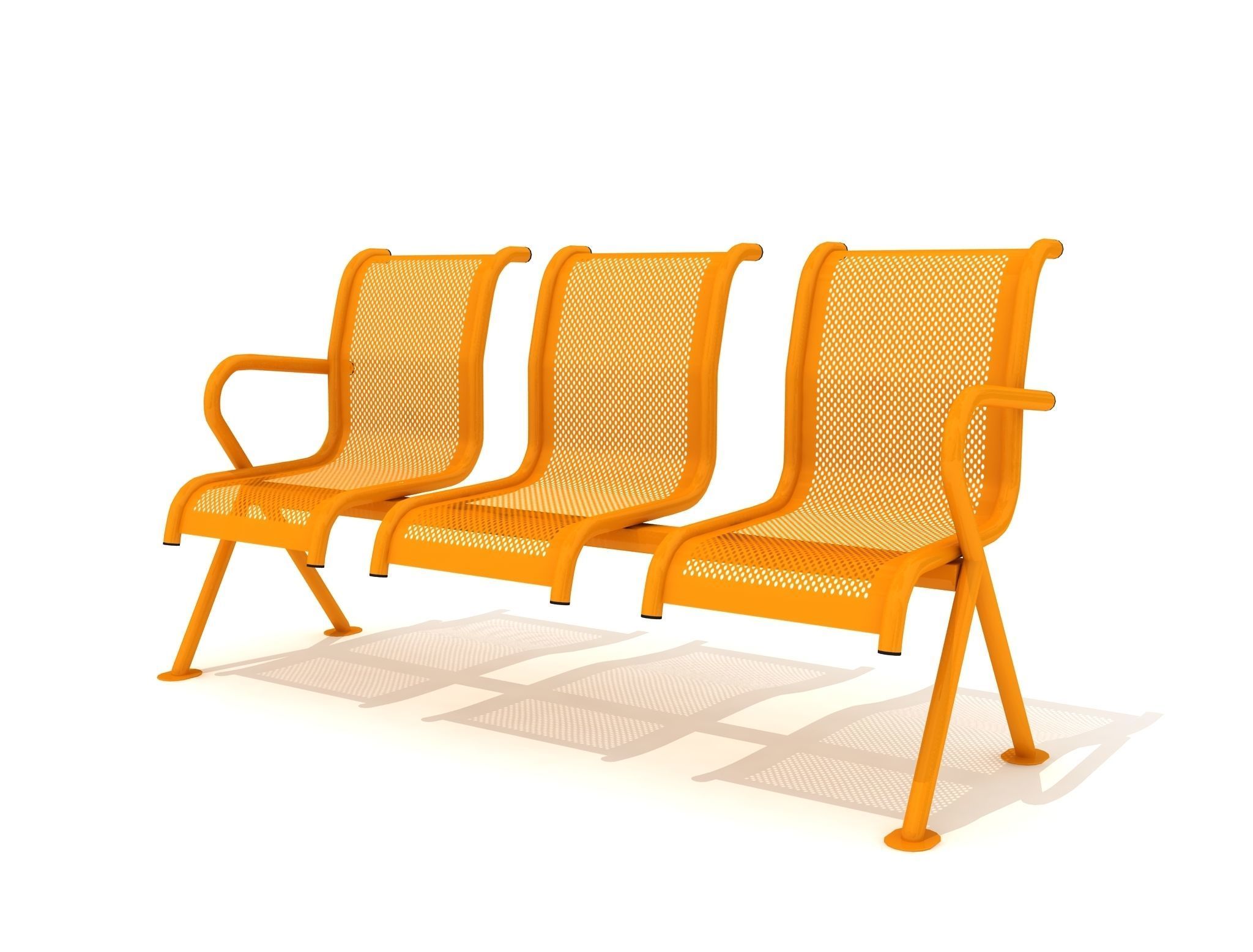 3D model Metal Hospital Bench 05 VR / AR / low-poly | CGTrader