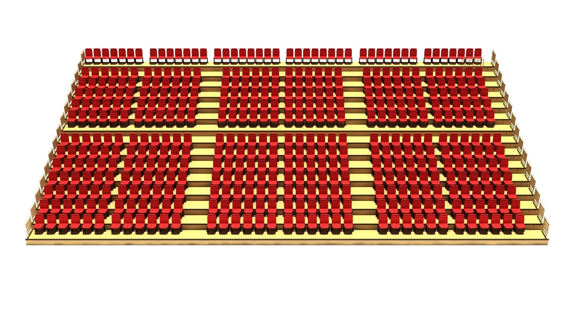 Stadium Cinema Spectator Tribune 3D model | CGTrader