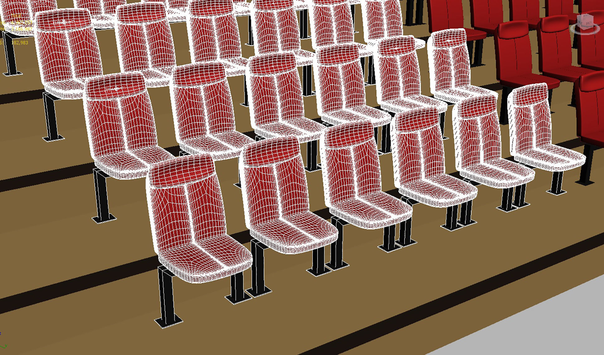 Stadium Cinema Spectator Tribune 3D model | CGTrader