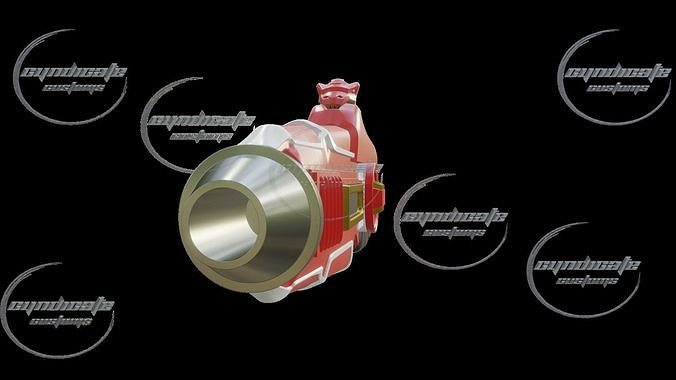 MMPR 95 movie blaster digital 3D model ready for download 3D model ...