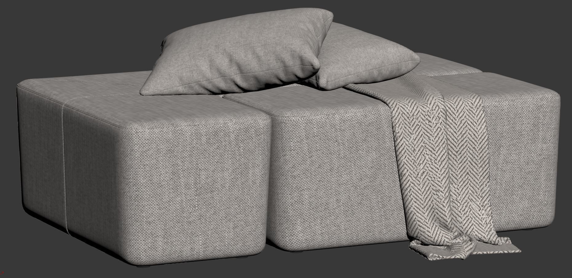 Puzzle Poufs Modular System by Luxy 3D model | CGTrader