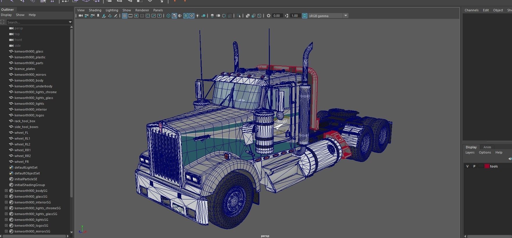 3D model Kenworth w900 daycab truck VR / AR / low-poly | CGTrader