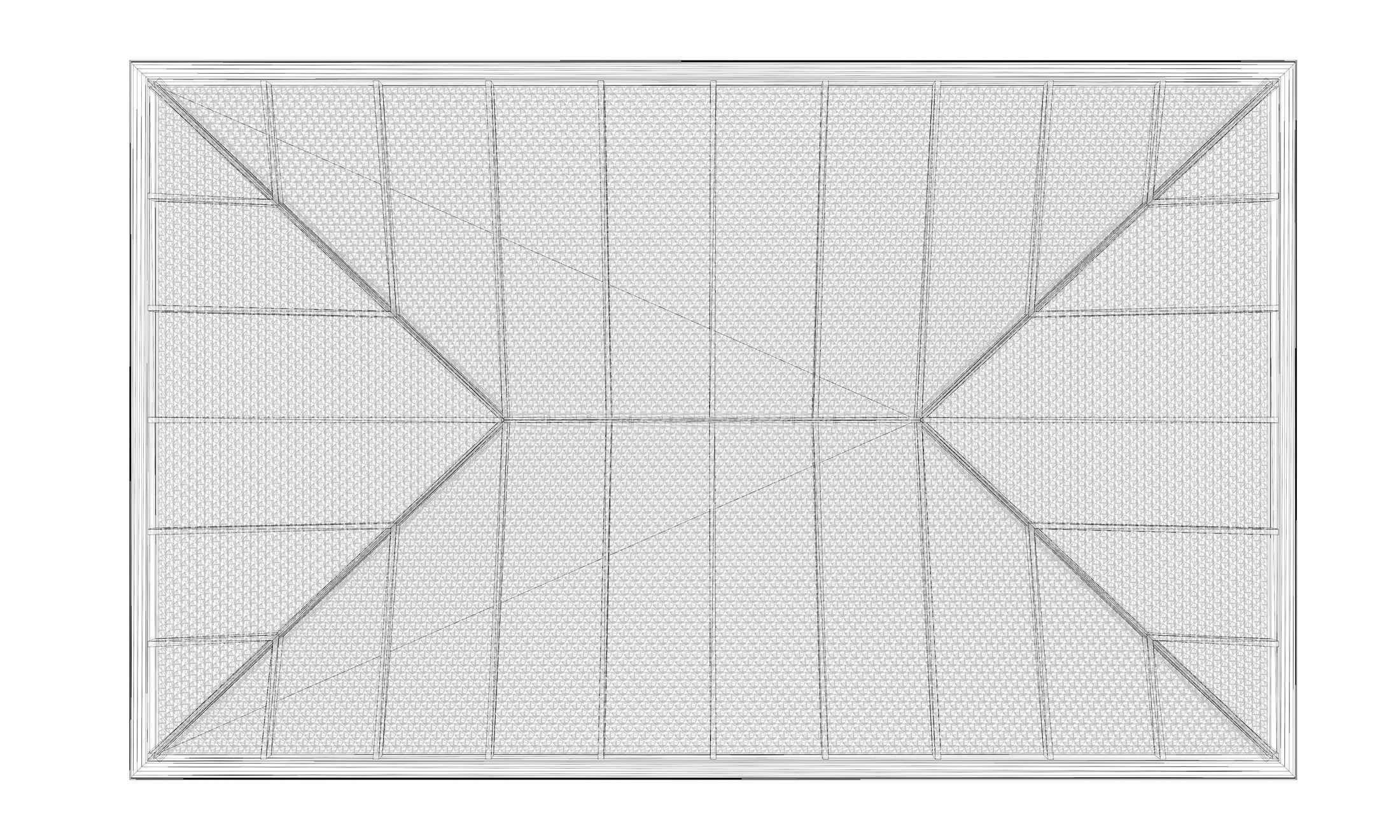 Hip roof with clay tile 2302 3D model | CGTrader