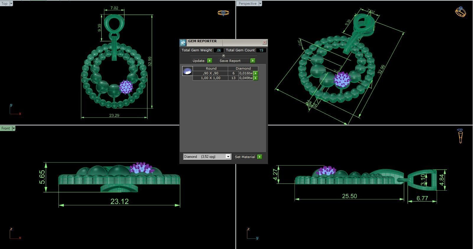 Pendant 711 3D model 3D printable | CGTrader