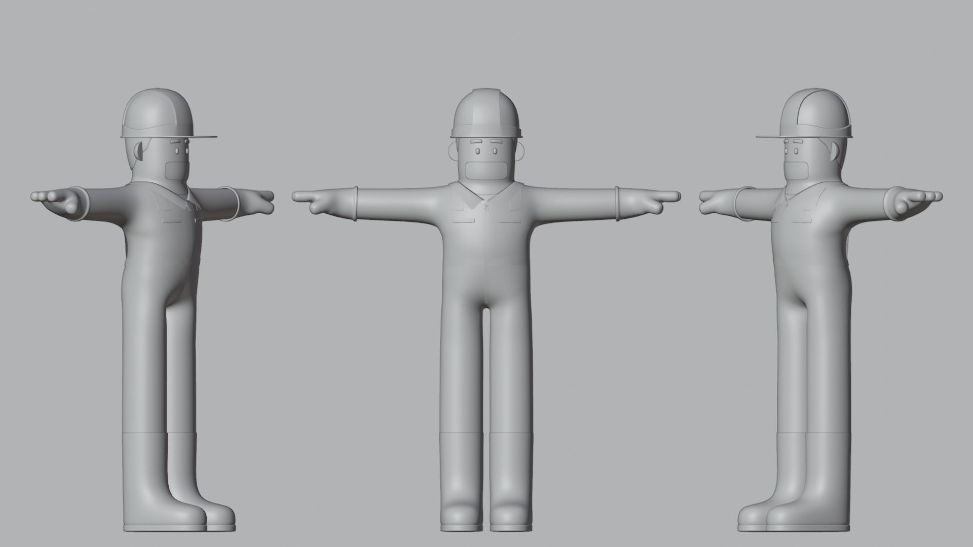 Minimal Construction Worker 3D model rigged | CGTrader