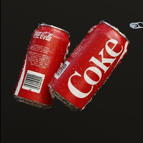 Coke Can Realistic With Droplets 3D model | CGTrader