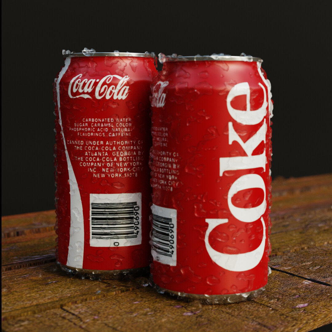 Coke Can Realistic With Droplets 3D model | CGTrader
