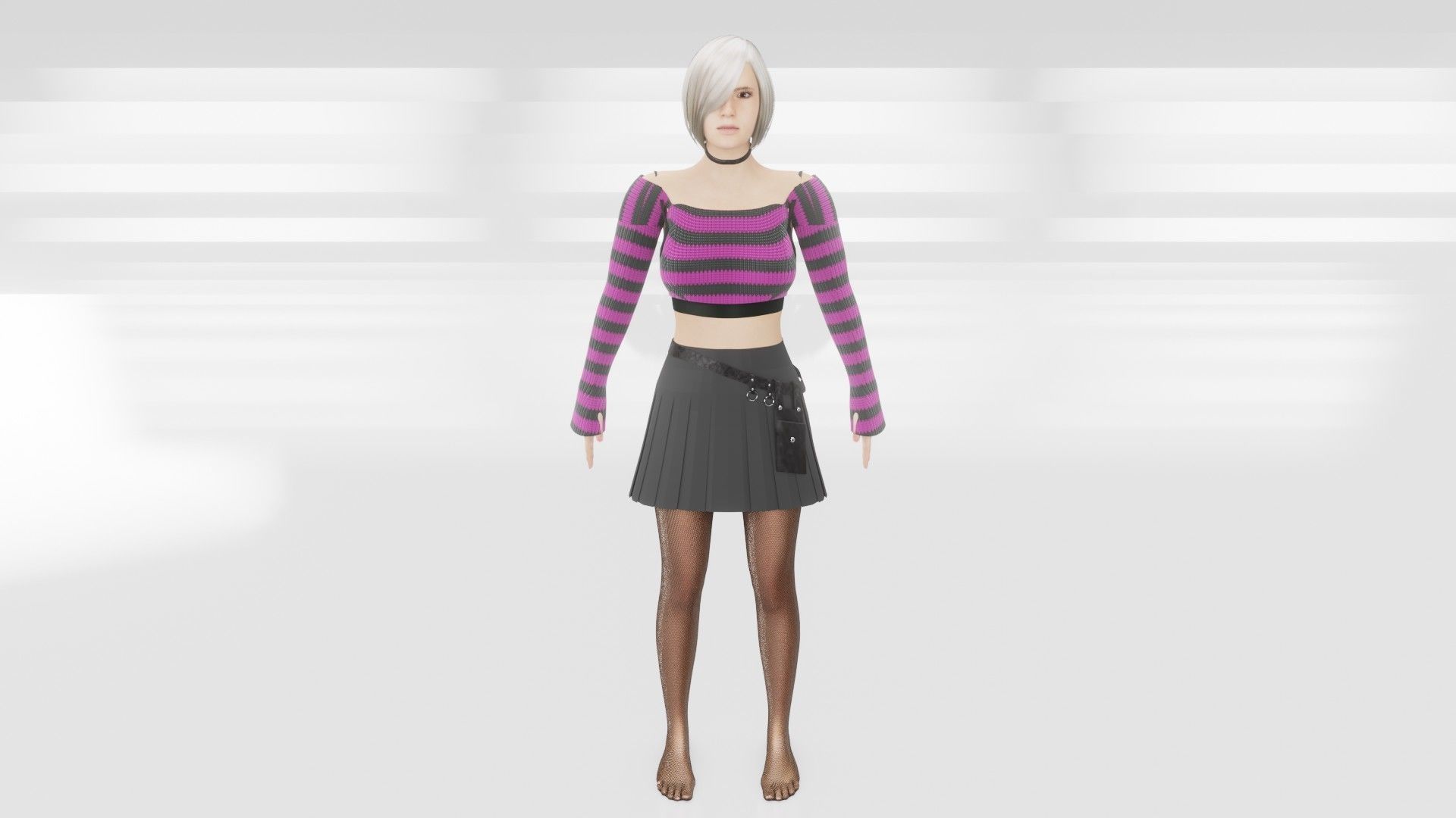 3D model e girl outfit 3 VR / AR / low-poly | CGTrader