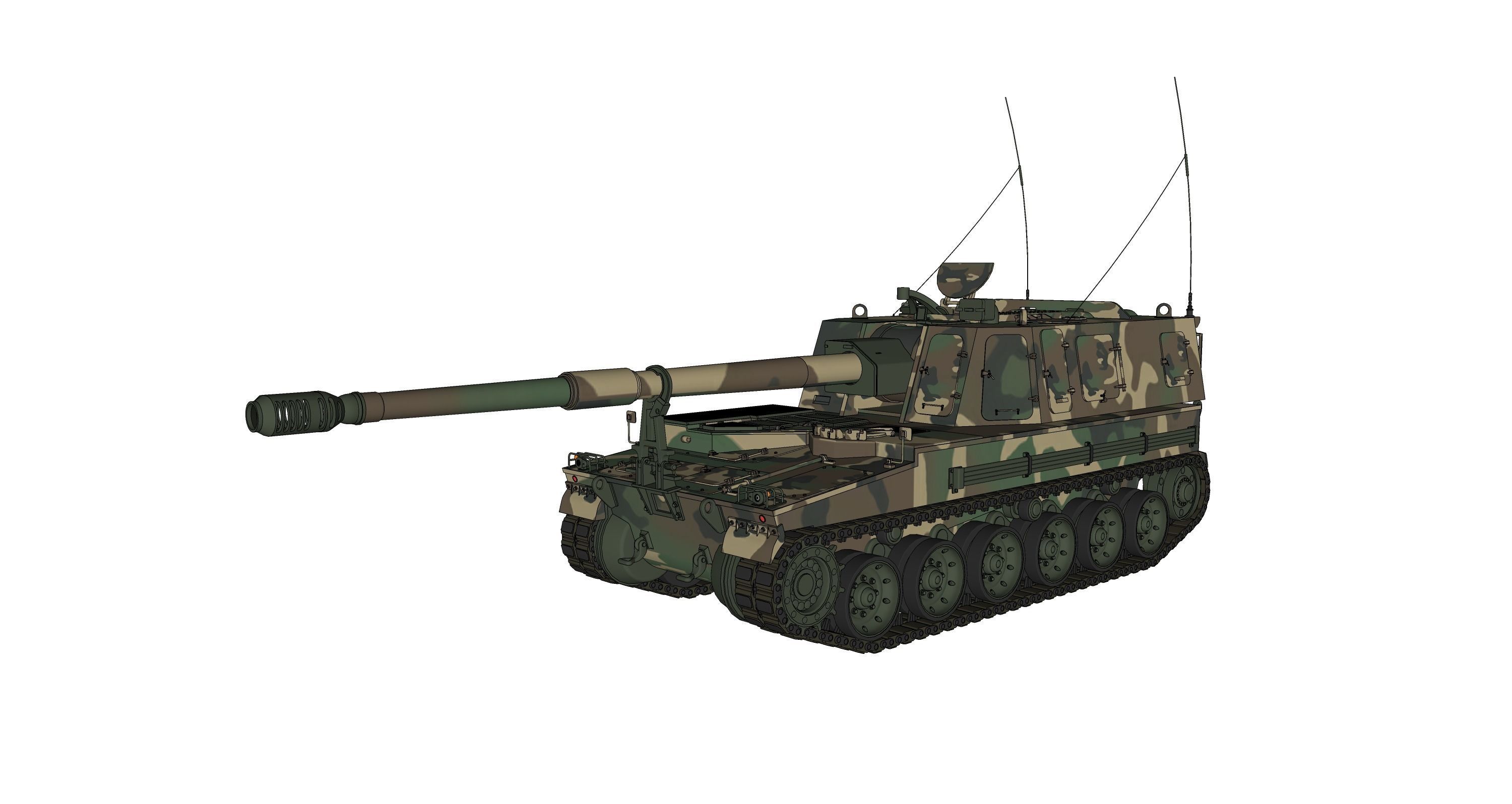 Tank k9 self-propelled gun 3D model | CGTrader