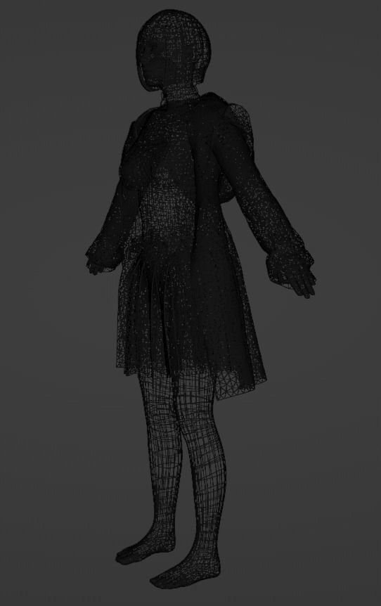 3D model E-girl outfit 4 VR / AR / low-poly | CGTrader