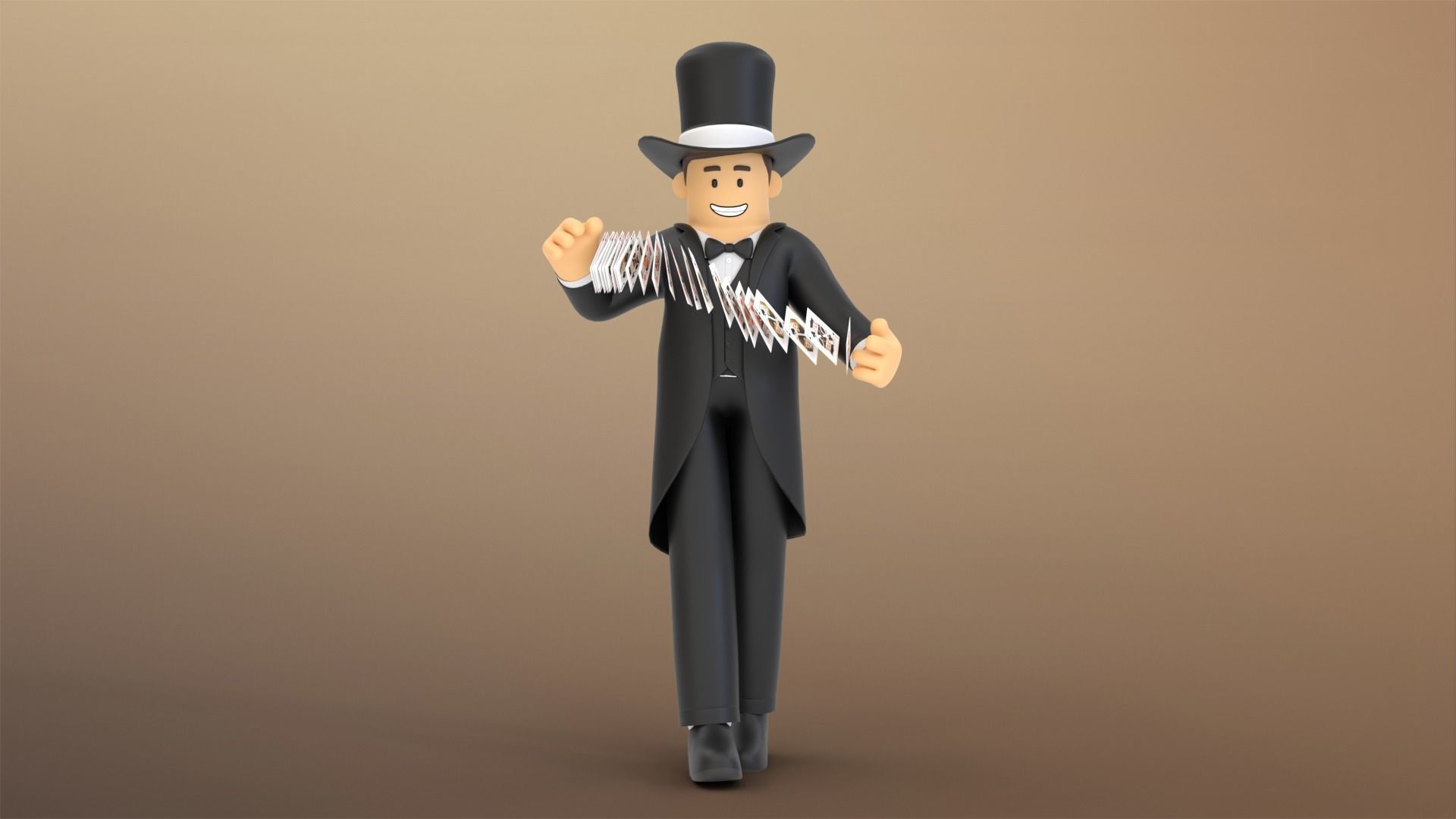 Minimal Magician Cartoon Character 3D model rigged | CGTrader