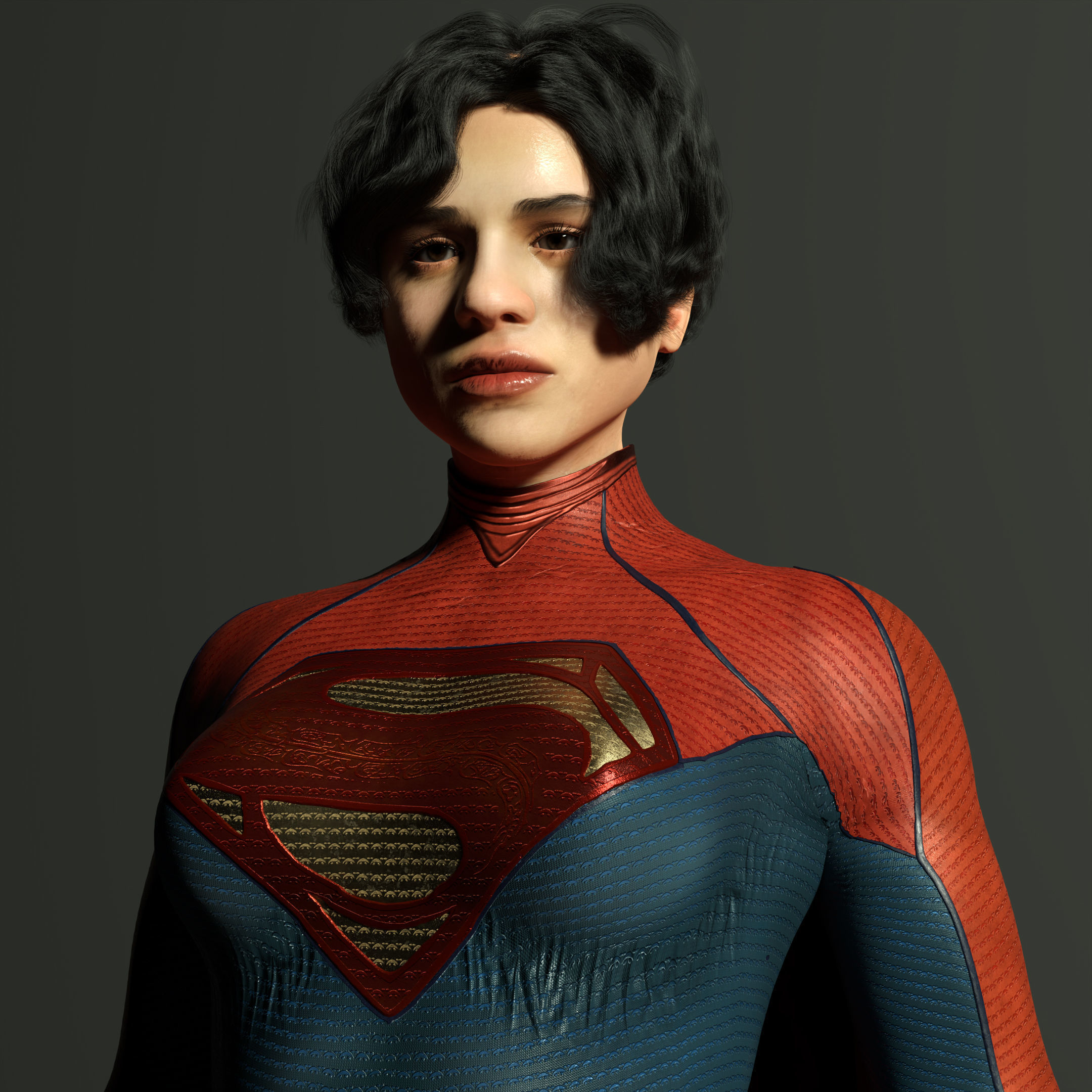Supergirl Sasha Calle The Flash 2023 3d Model Rigged 3D model rigged ...
