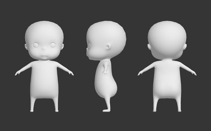 3D model Base Mesh Character VR / AR / low-poly | CGTrader