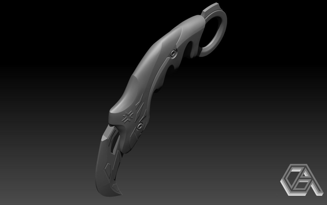 Valorant Champion karambit 3D model 3D printable | CGTrader