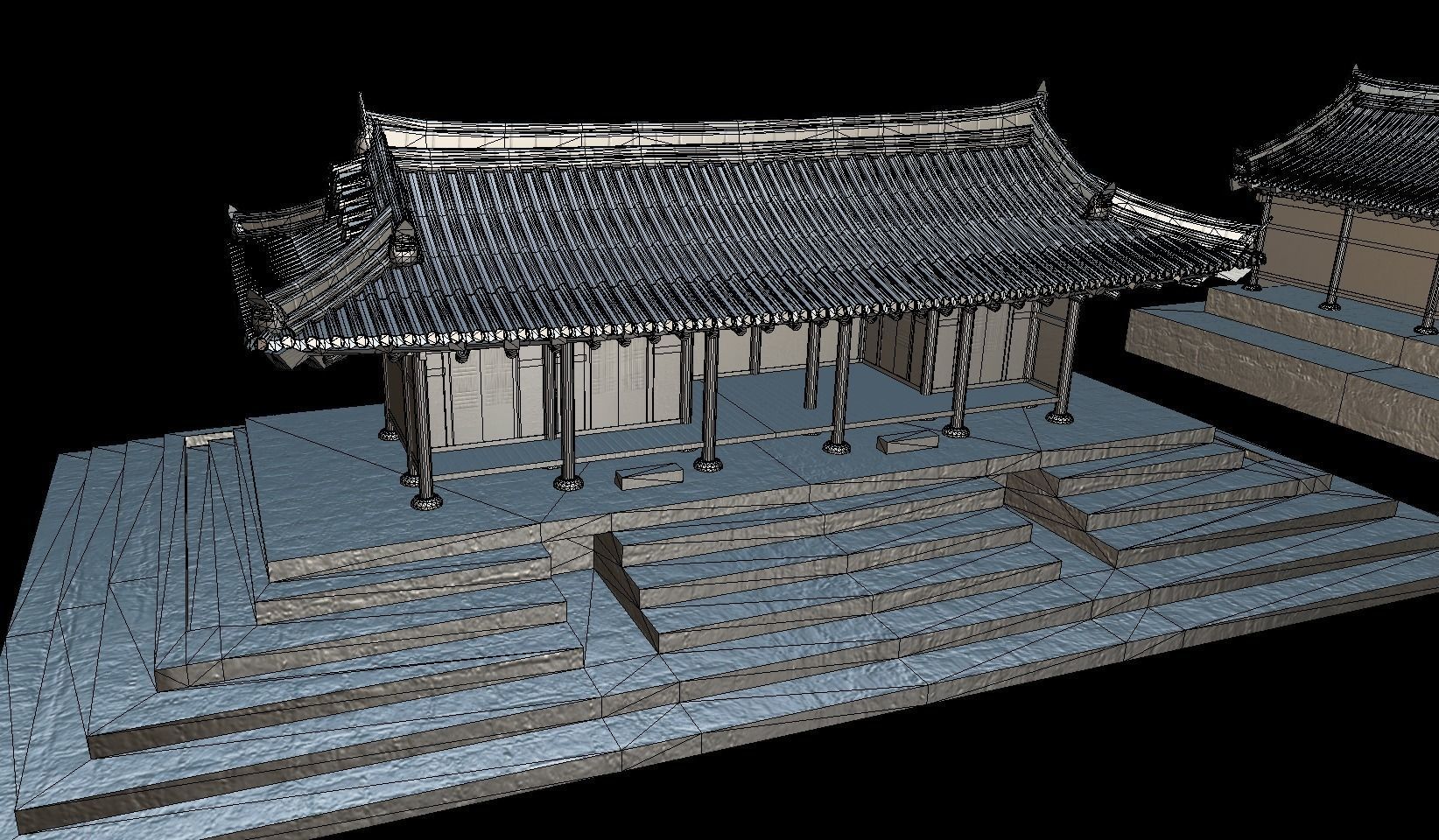 3D model Korean Traditional Houses Hanok 03 with 11 modelings VR / AR ...
