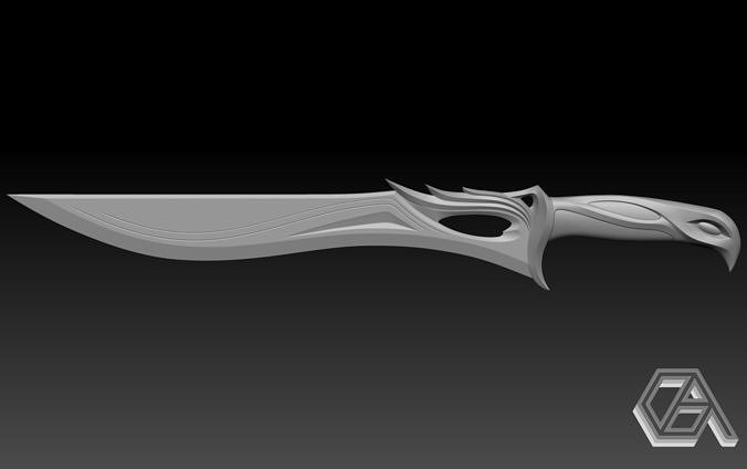 Valorant Sovereign Sword 3D model 3D printable | CGTrader