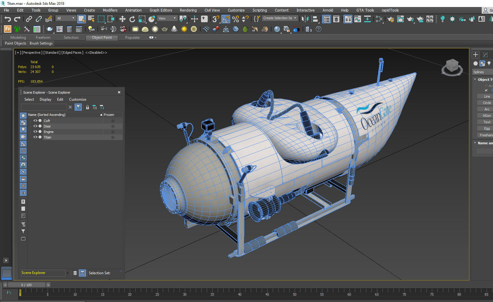 OceanGate Titan submarine 3D model | CGTrader