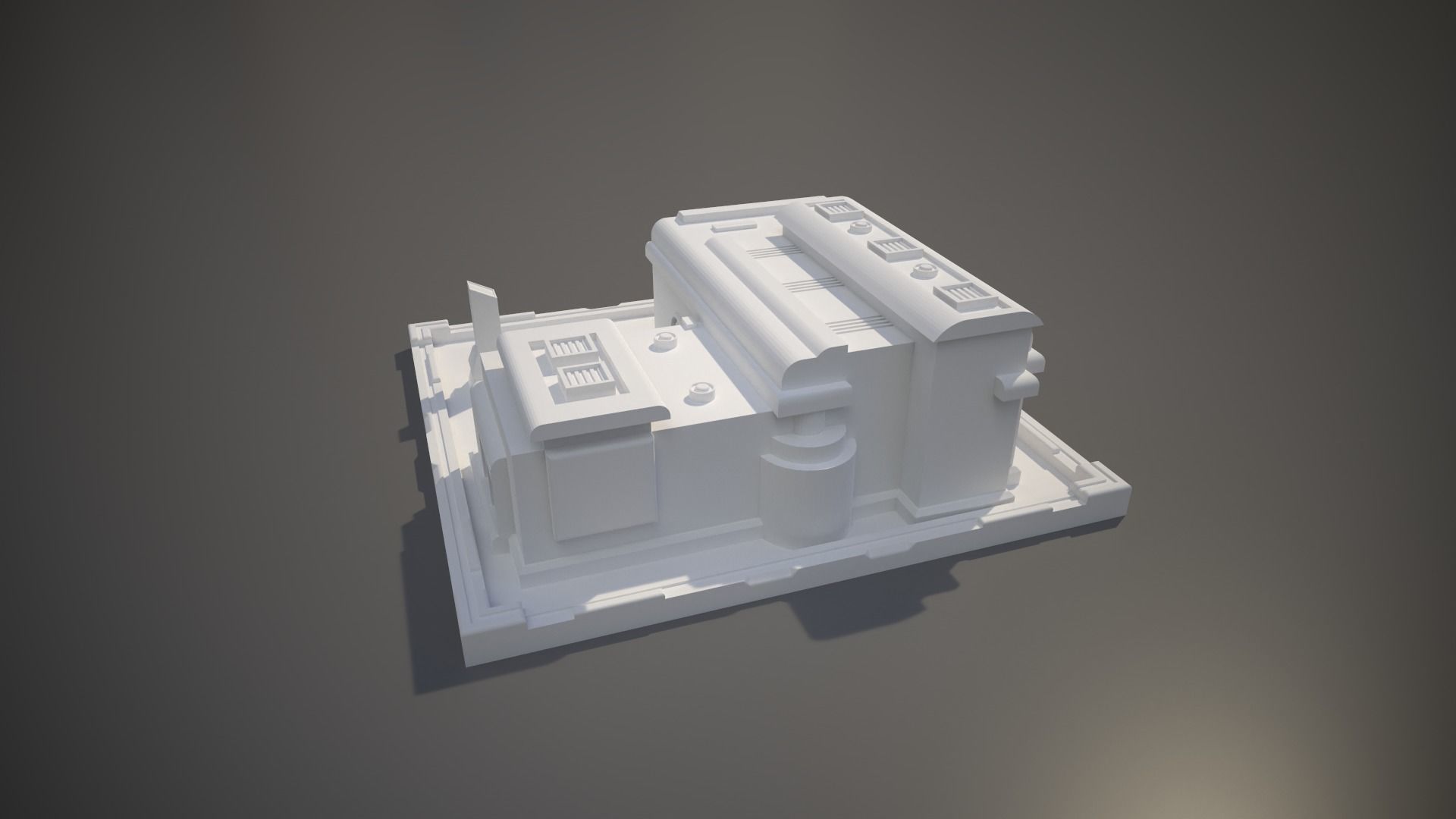 Miniature Tank Factory Building 3D model 3D printable | CGTrader