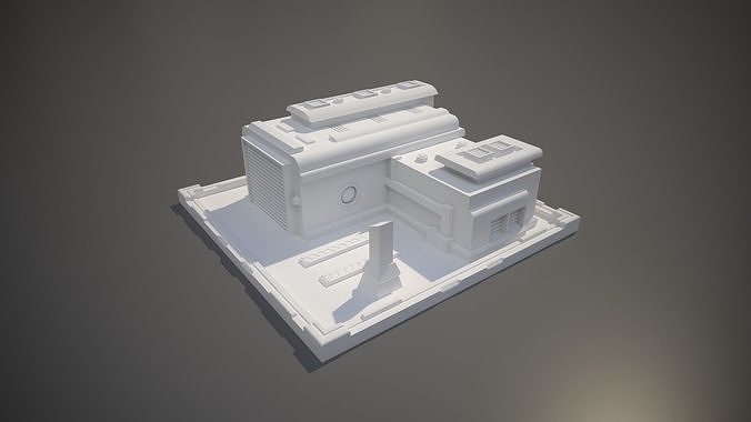 Miniature Tank Factory Building 3D model 3D printable | CGTrader