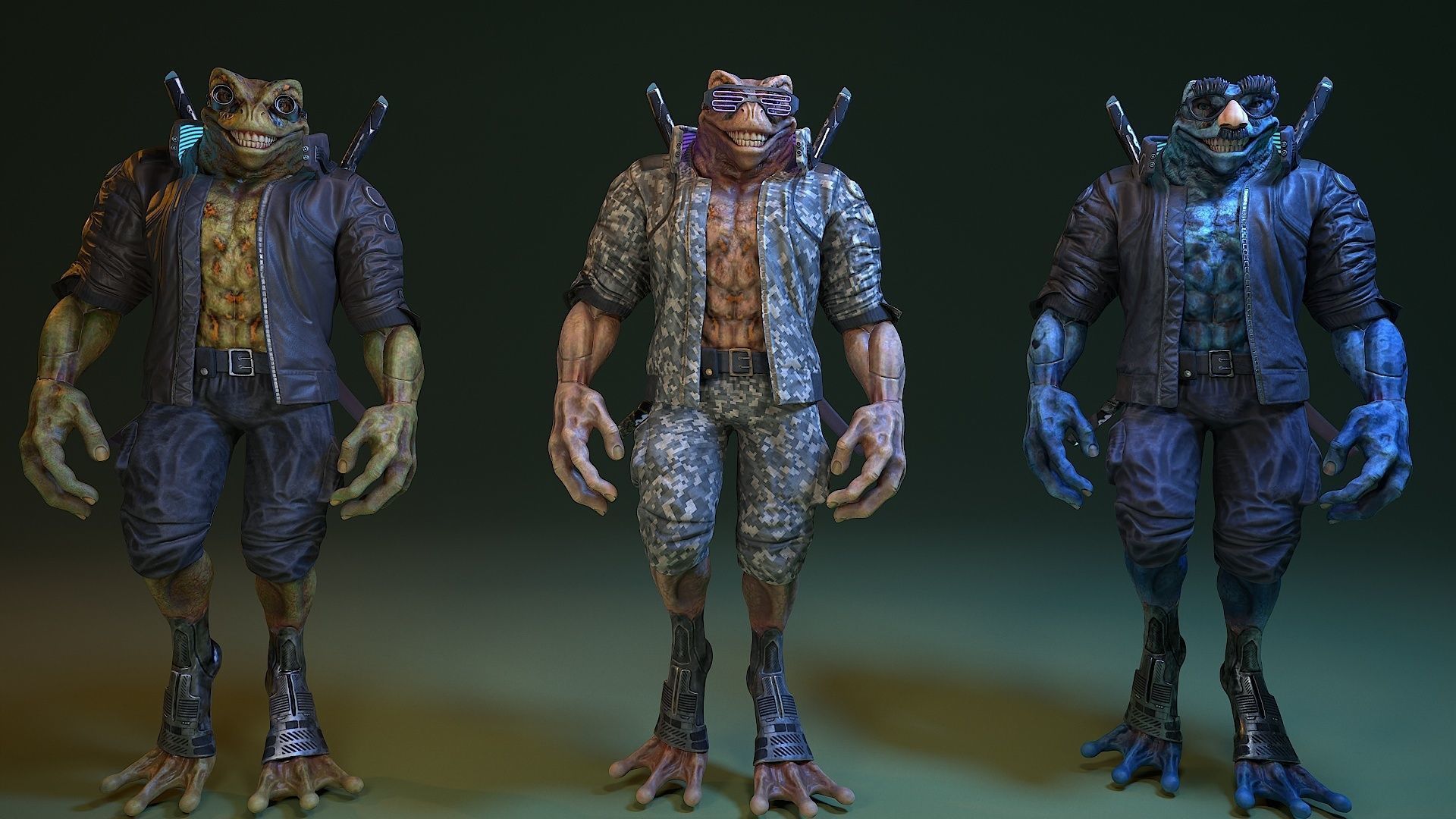 3D model Cyberpunk Frog VR / AR / low-poly | CGTrader