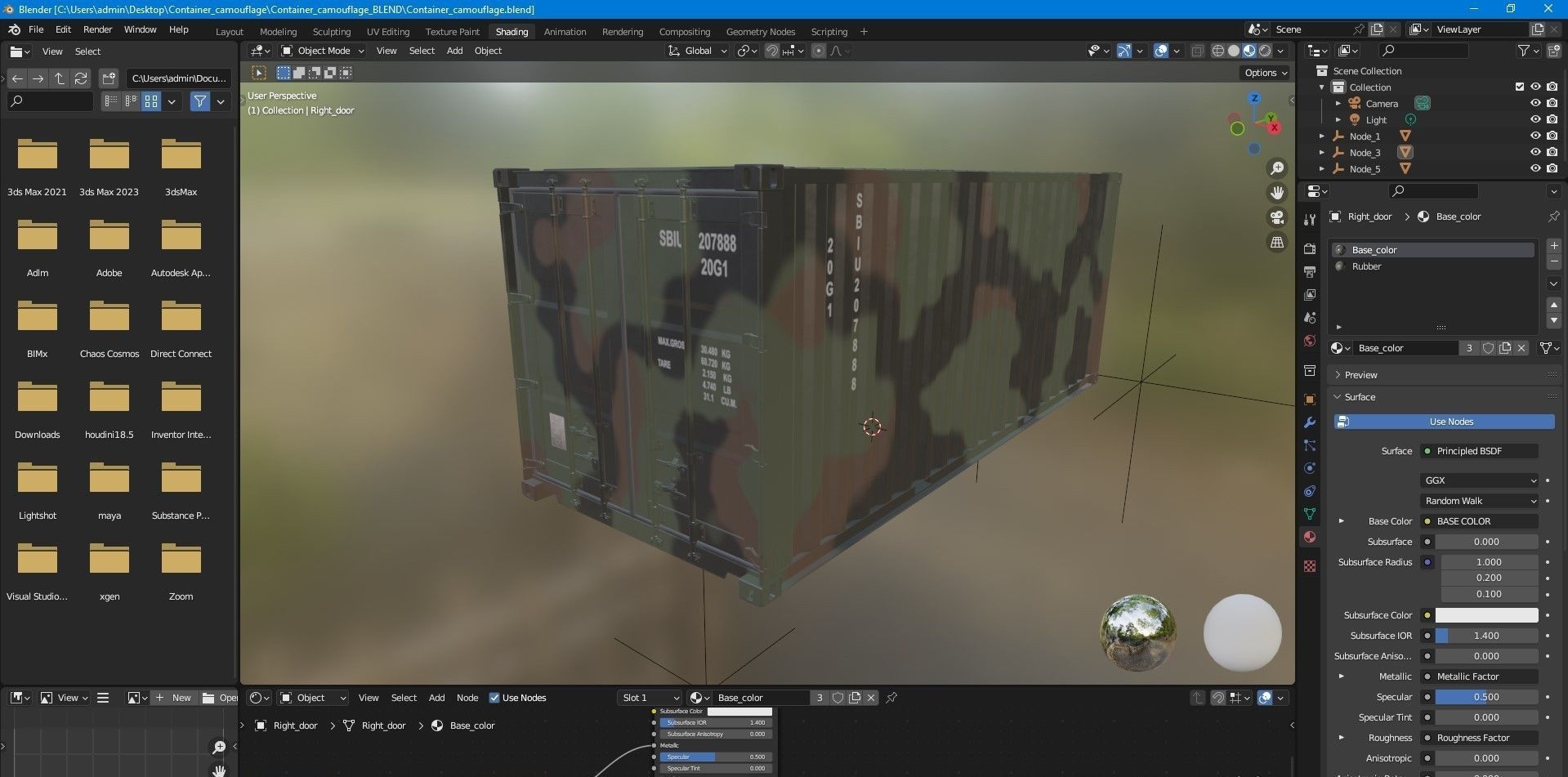 20ft Military Container Camouflage 3D model | CGTrader