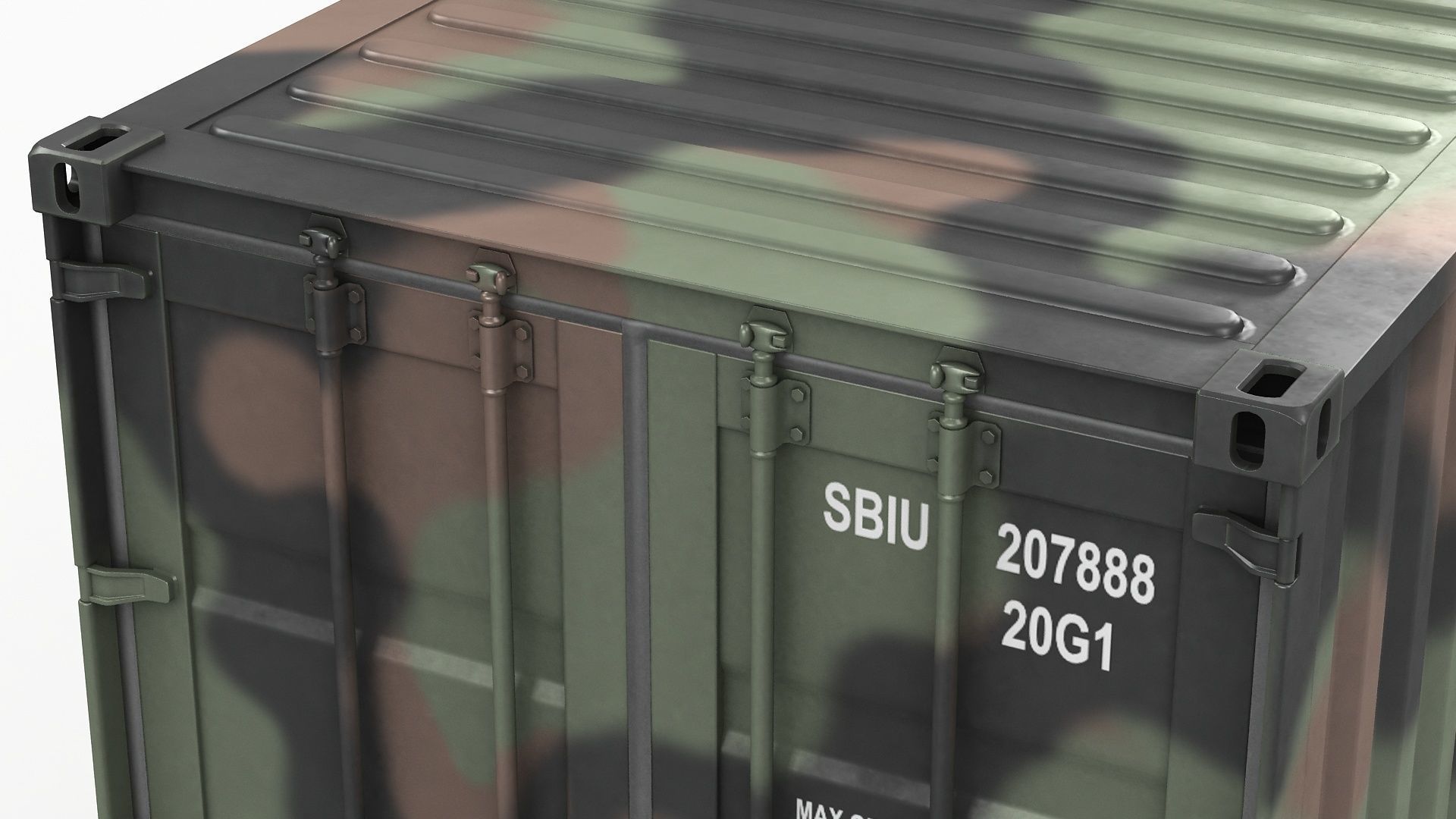 20ft Military Container Camouflage 3D model | CGTrader