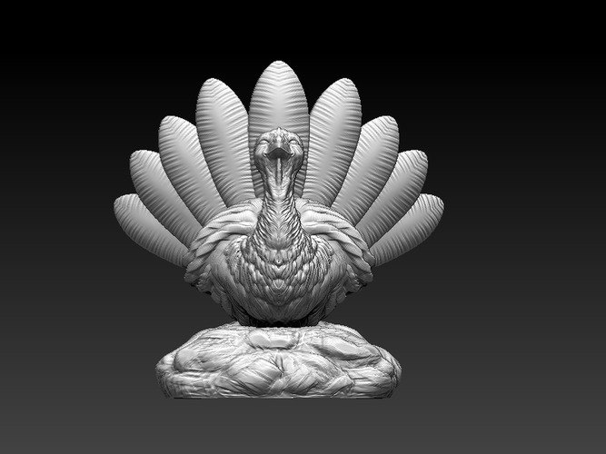 Thanksgiving Turkey 3D Model 3D printable OBJ STL MTL - CGTrader.com