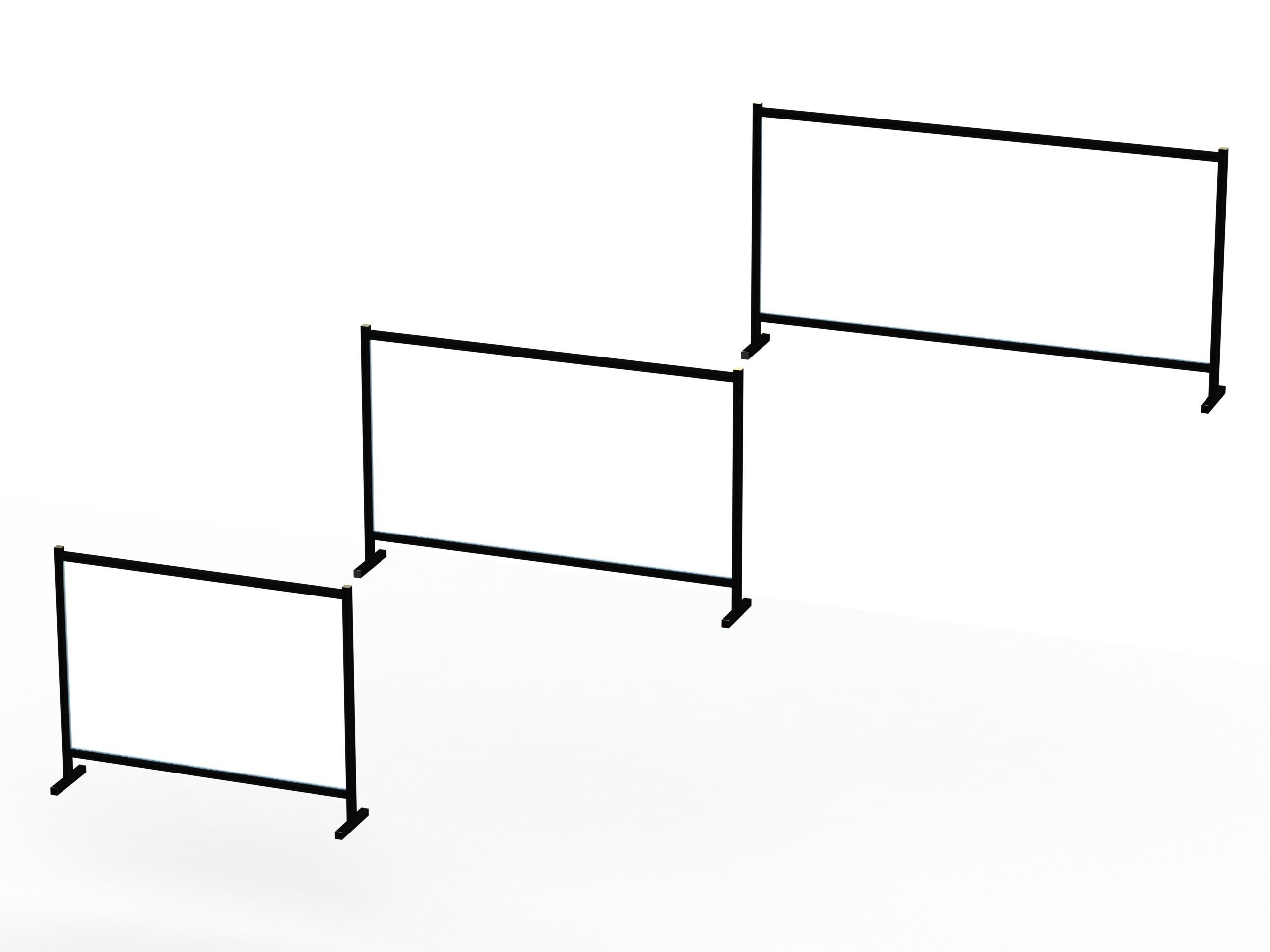 Aluminium Standard Counter Protection Set 3D model rigged | CGTrader