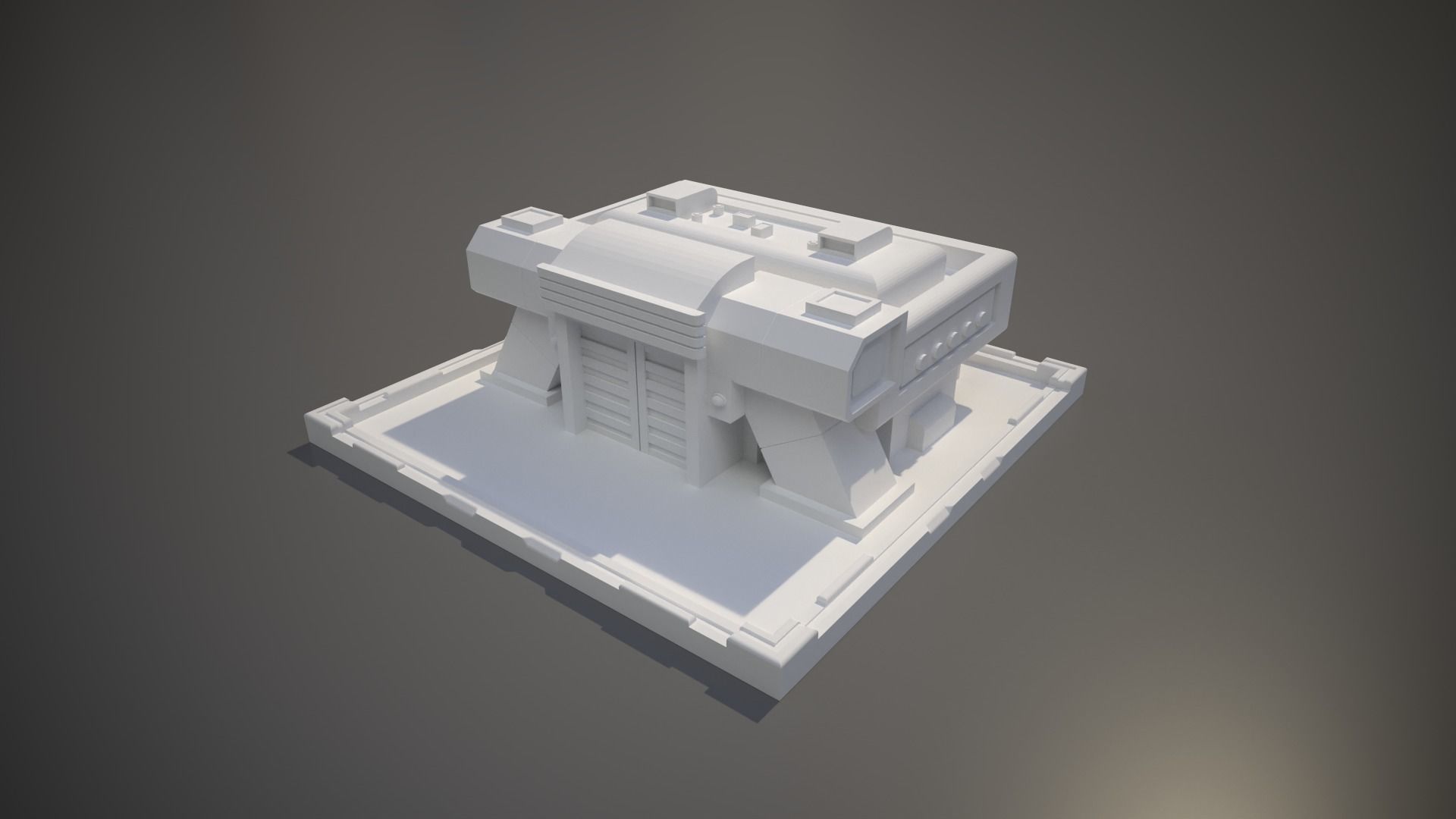 Futuristic Base Building 3D model 3D printable | CGTrader