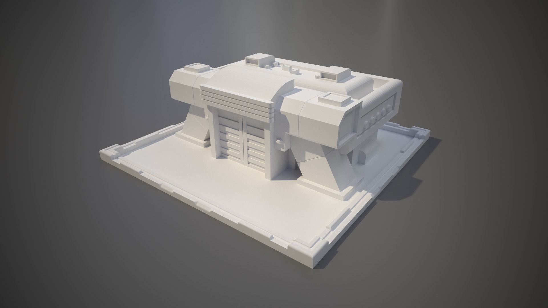 Futuristic Base Building 3D model 3D printable | CGTrader