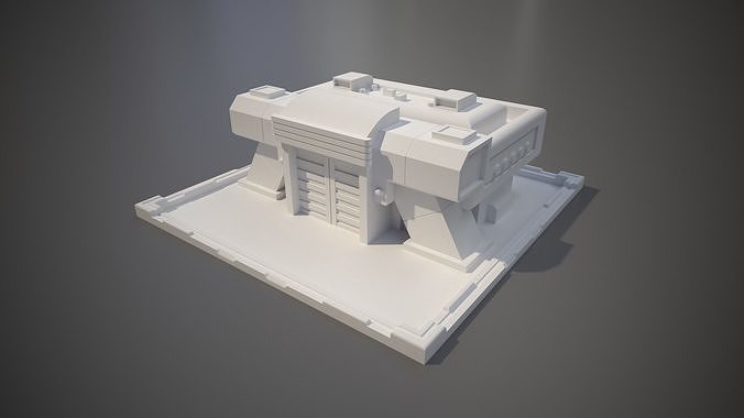 Futuristic Base Building 3D model 3D printable | CGTrader