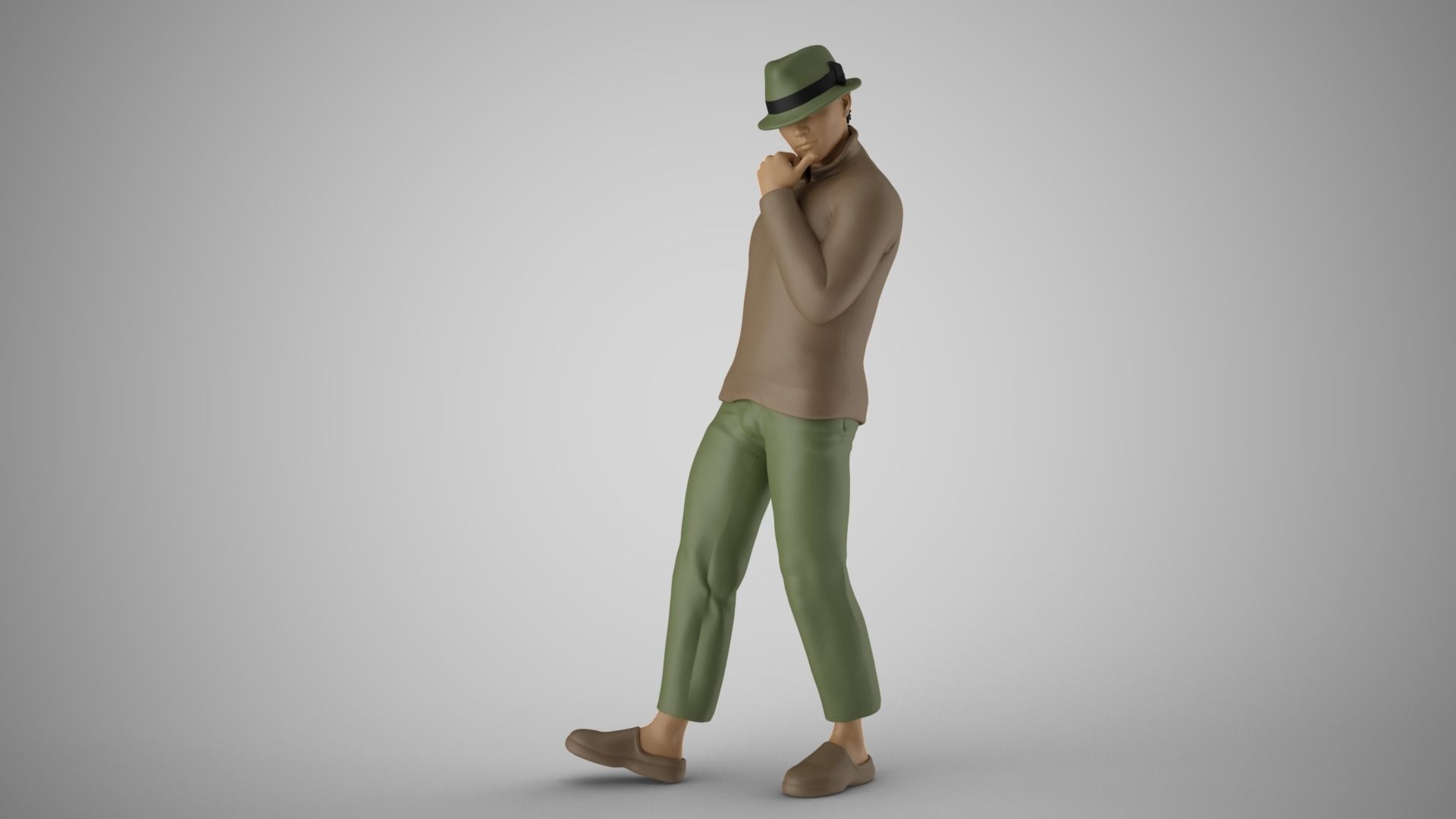 Idle Man 3D model 3D printable | CGTrader