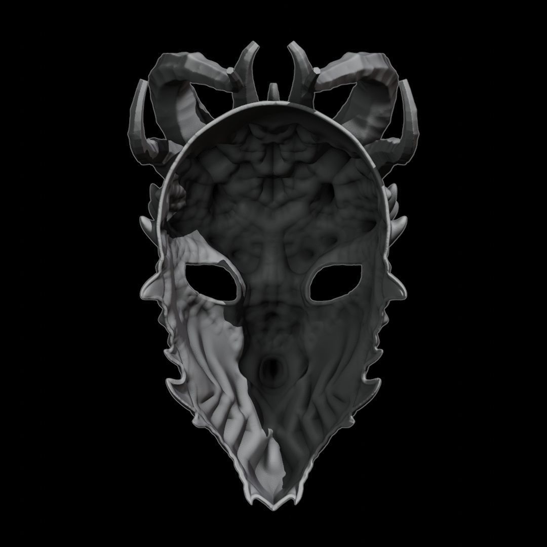 Dragon Face Mask Printable STL 3D model 3D printable | CGTrader