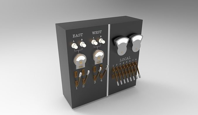 panel switch old 3D model | CGTrader