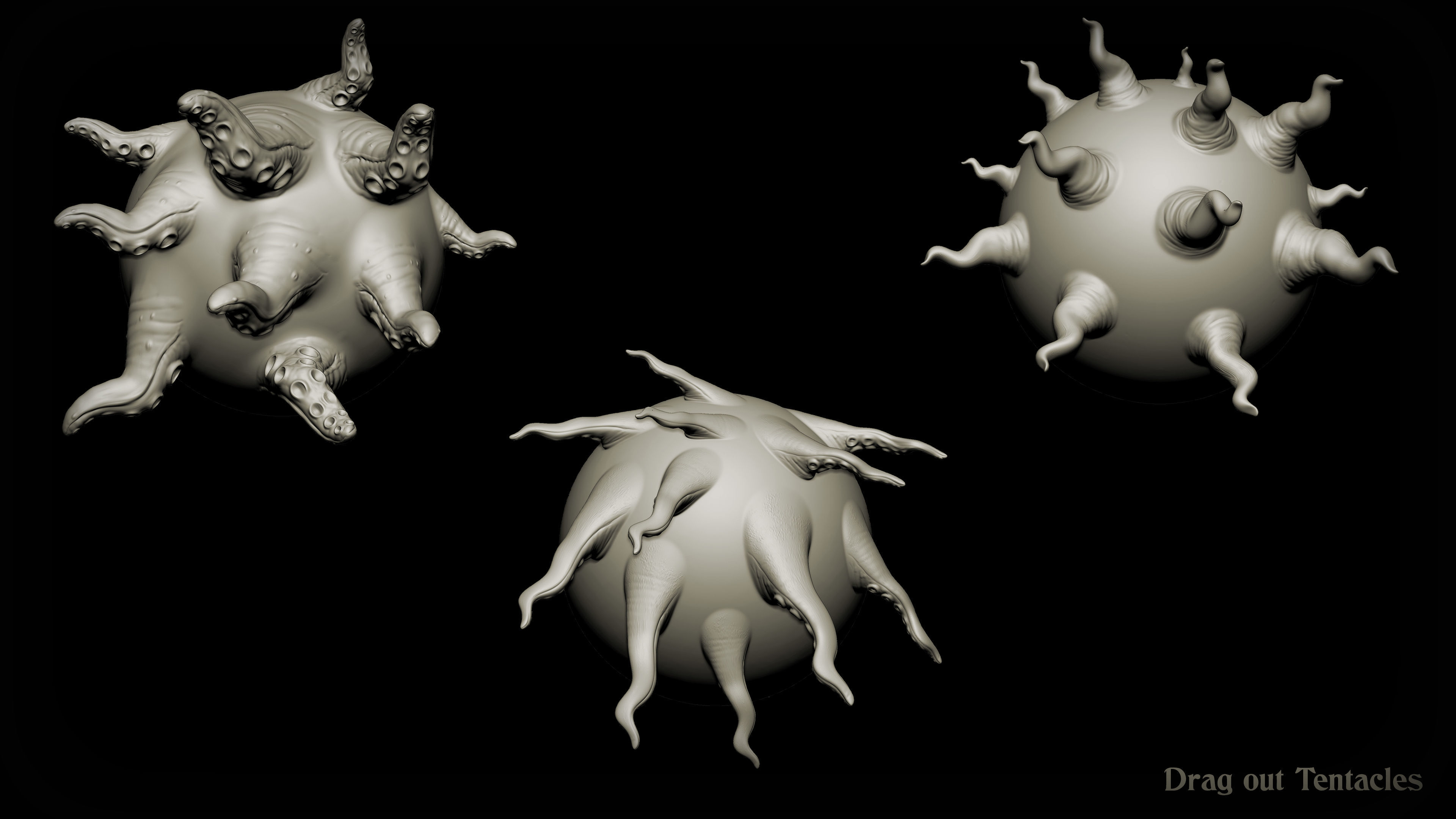 Zbrush and Blender - Cthulhu Creature 45 Brushes Pack Texture | CGTrader
