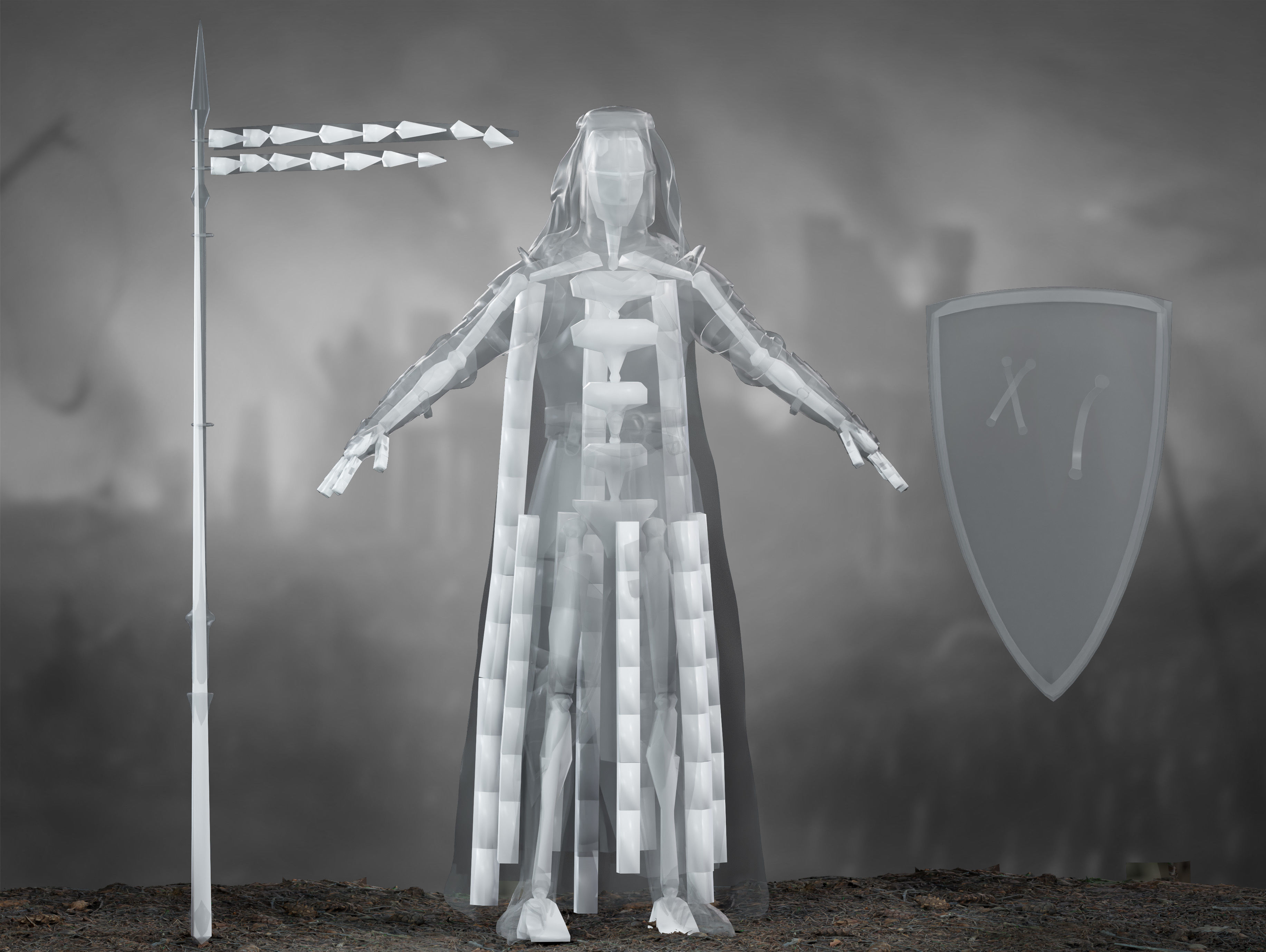 3D model Teutonic Knight VR / AR / low-poly | CGTrader