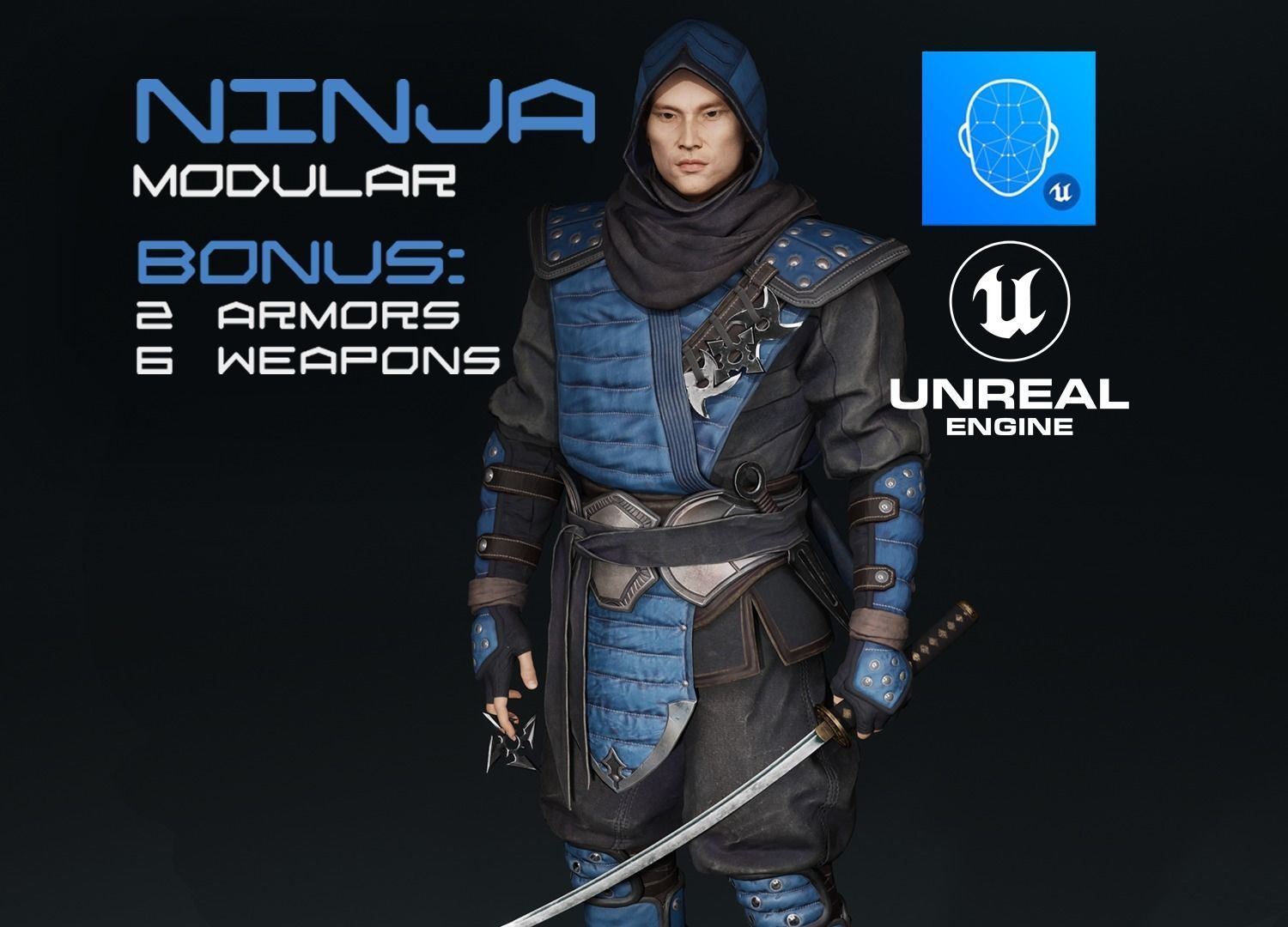 3D model Ninja Samurai VR / AR / low-poly | CGTrader