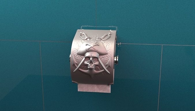 Pirate roll holder 3D model 3D printable | CGTrader