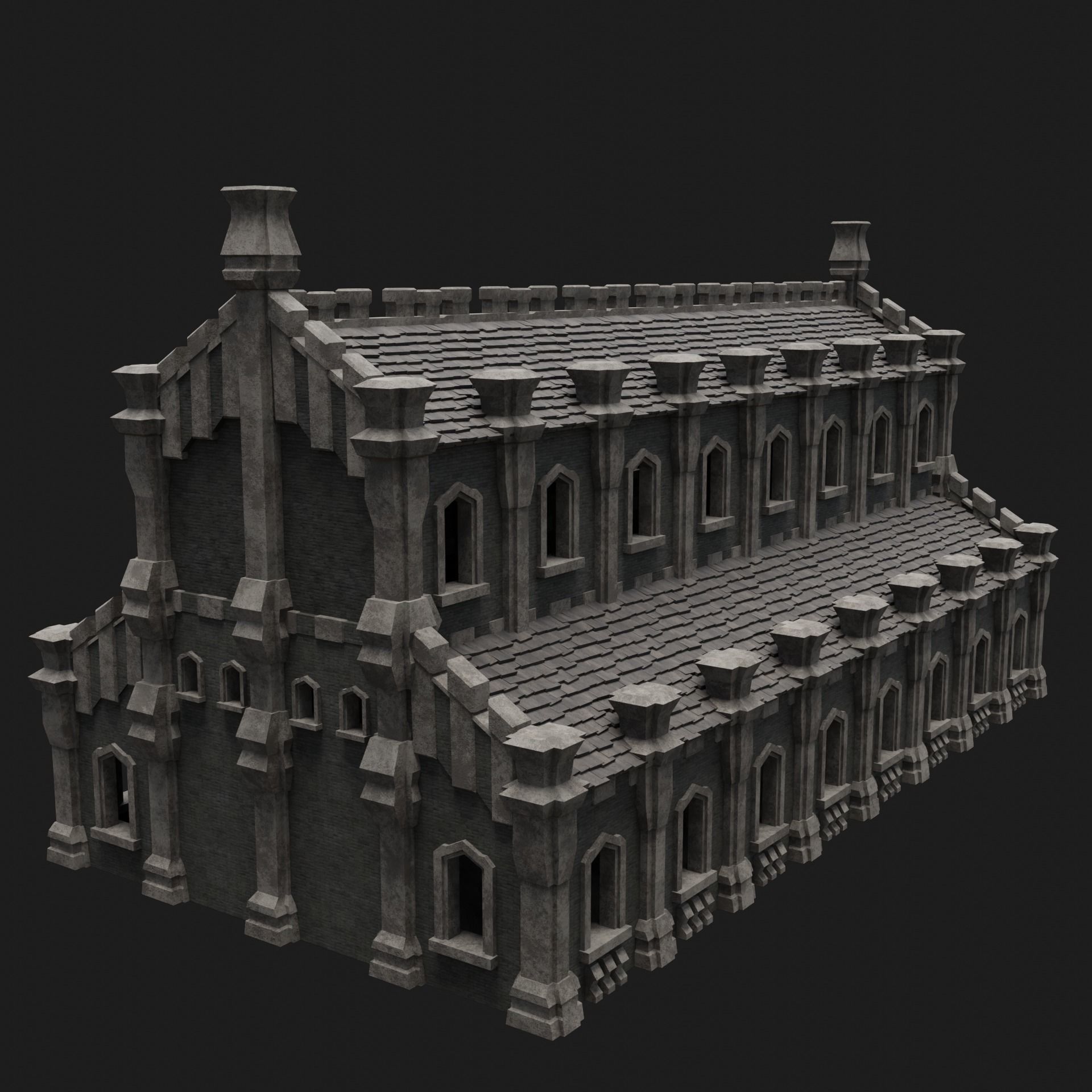 3D model MEDIEVAL CHURCH GOTHIC TEMPLE FANTASY OLD MIDDLE AGES ...
