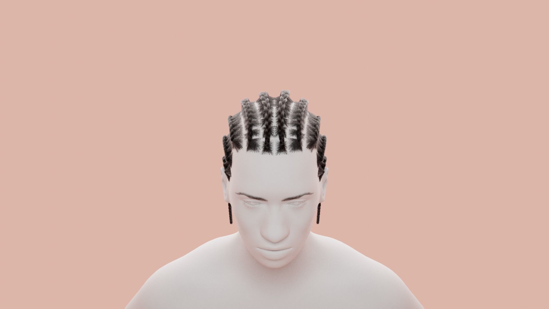 Cornrow Braids 3D model | CGTrader