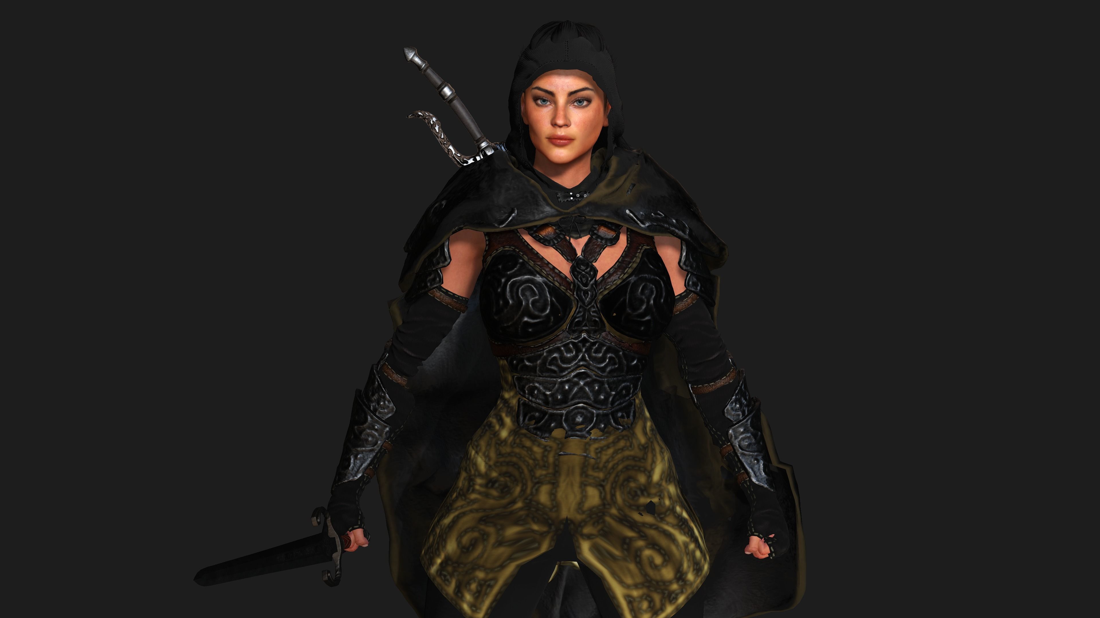 3D model AAA 3D FANTASY FEMALE ASSASSIN - REALISTIC RIG GAME CHARACTER ...