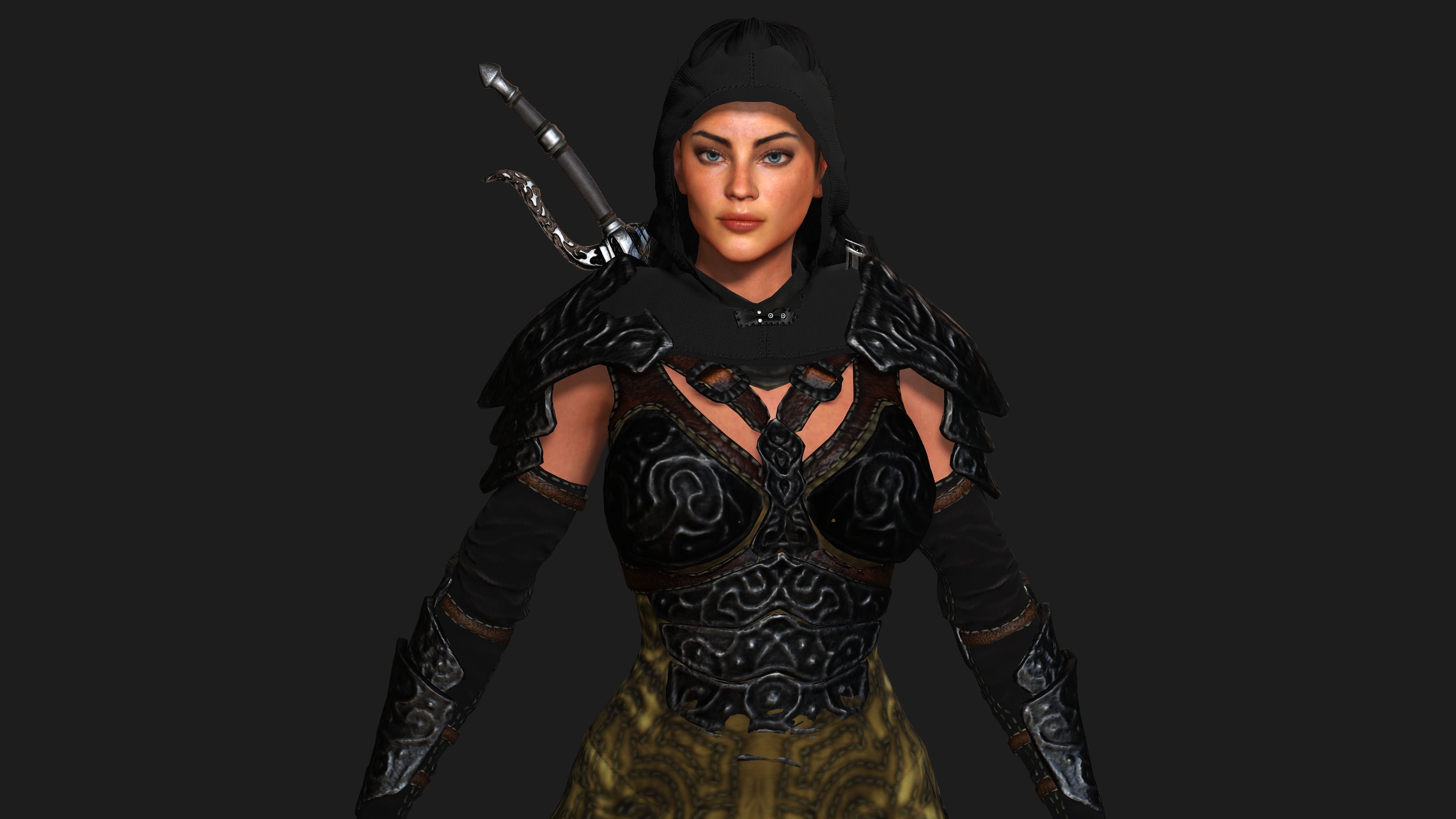 3D model AAA 3D FANTASY FEMALE ASSASSIN - REALISTIC RIG GAME CHARACTER ...