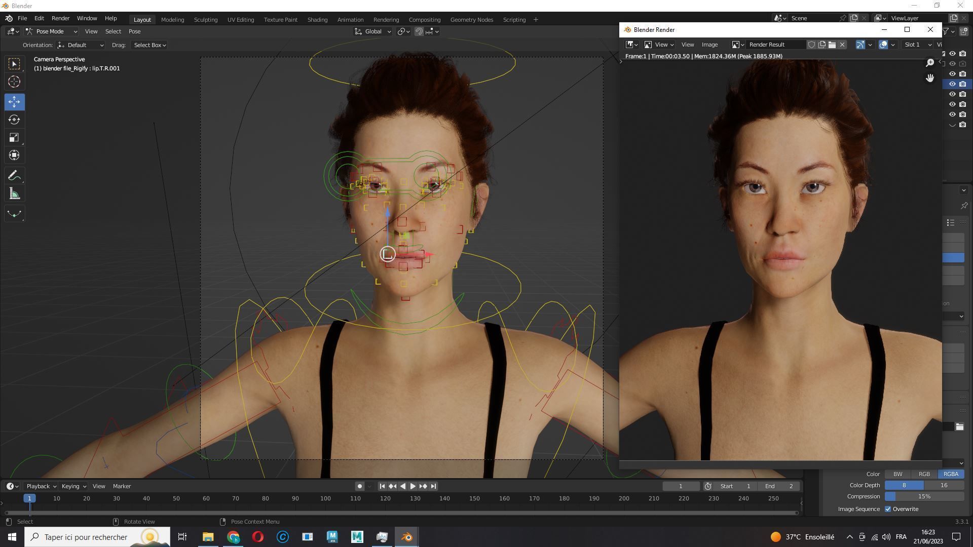3D model Ayame - The Unyielding Samurai VR / AR / low-poly | CGTrader