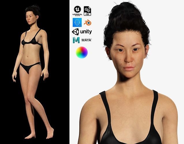 3D model Ayame - The Unyielding Samurai VR / AR / low-poly | CGTrader