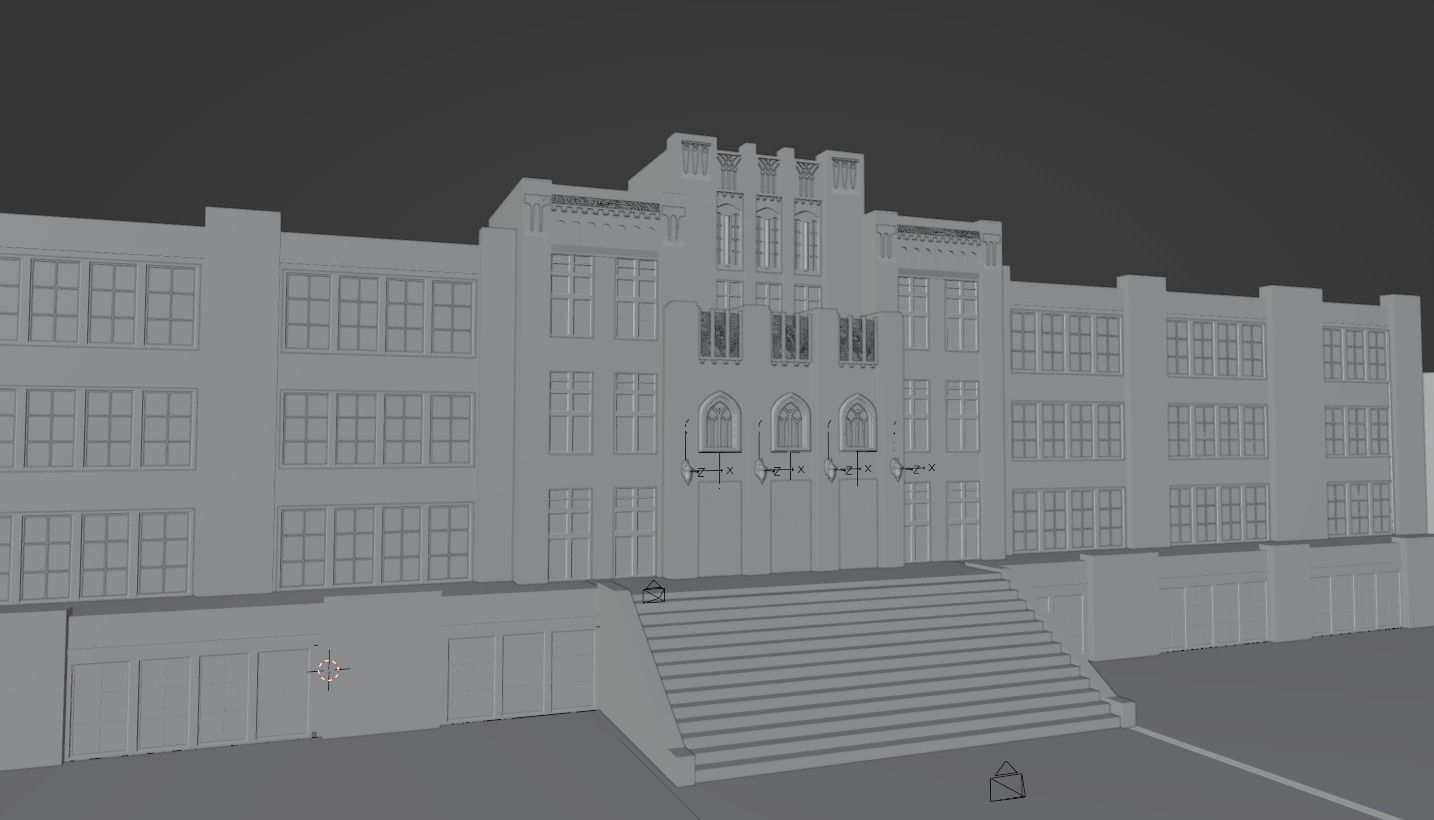 The university free 3D model | CGTrader