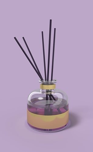 Bottle with sticks - Reed diffuser free 3D model | CGTrader