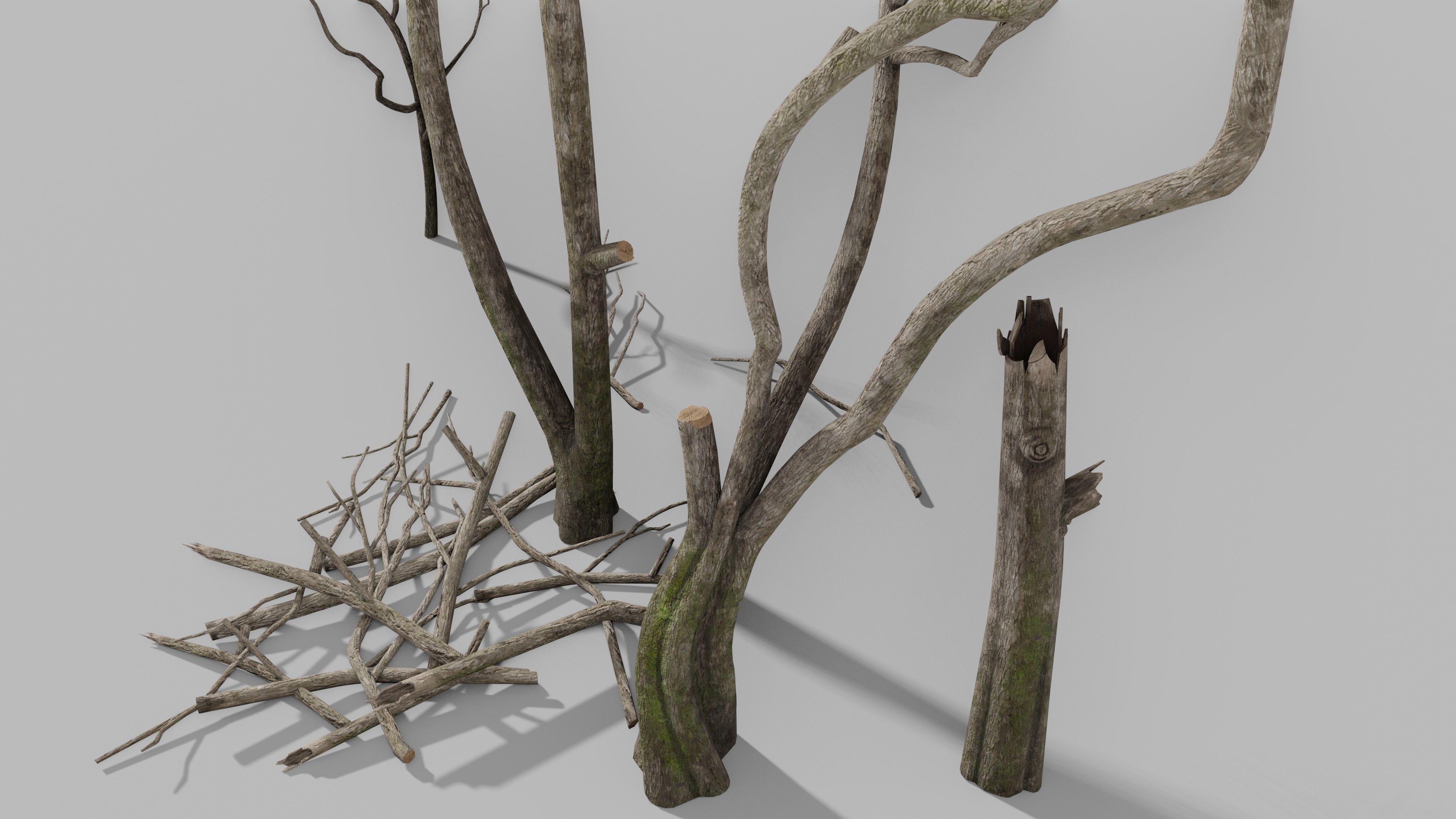 3D model Dead trees and branches VR / AR / low-poly | CGTrader