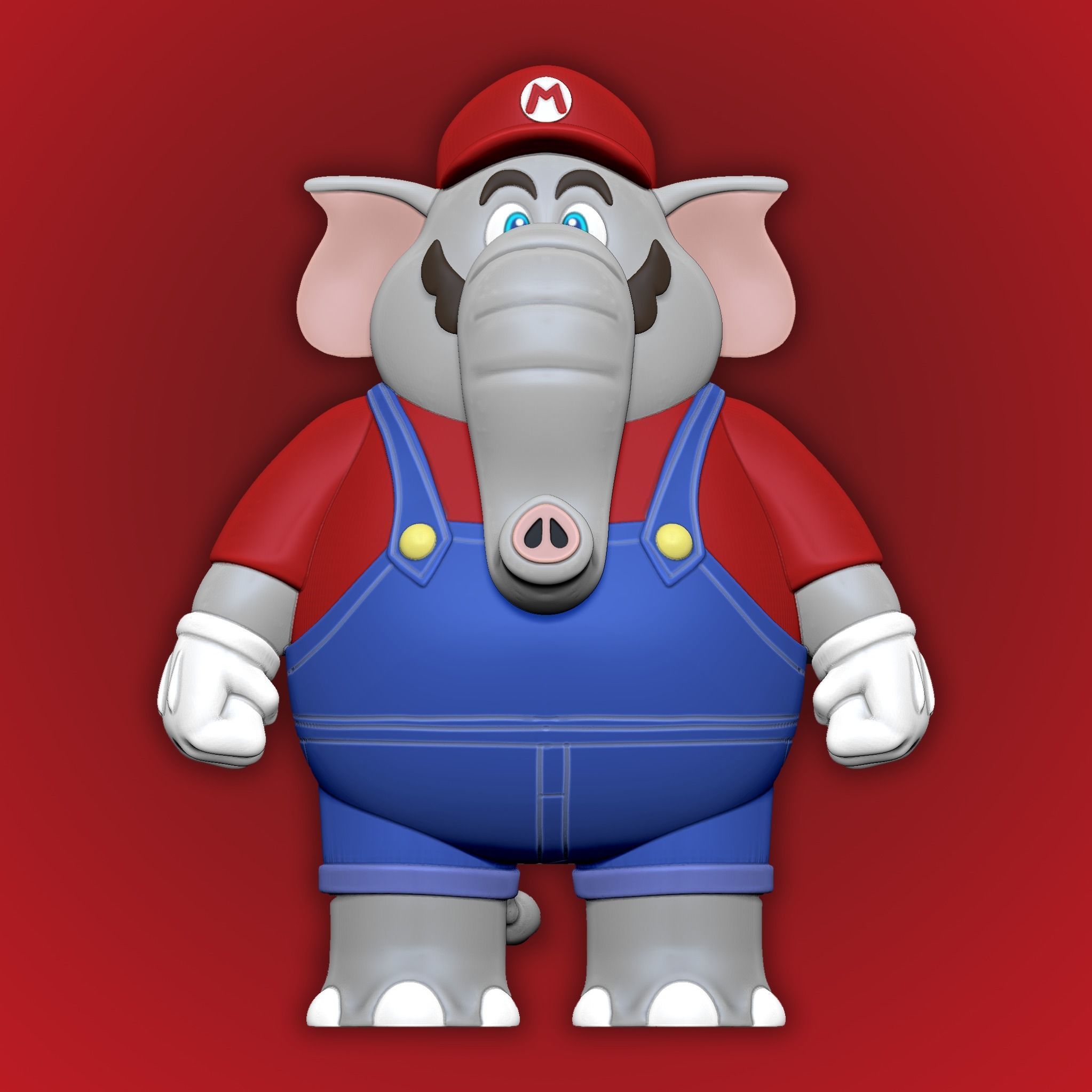 ELEPHANT SUPER MARIO FIGURE - SUPER MARIO BROS WONDER 3D model 3D ...