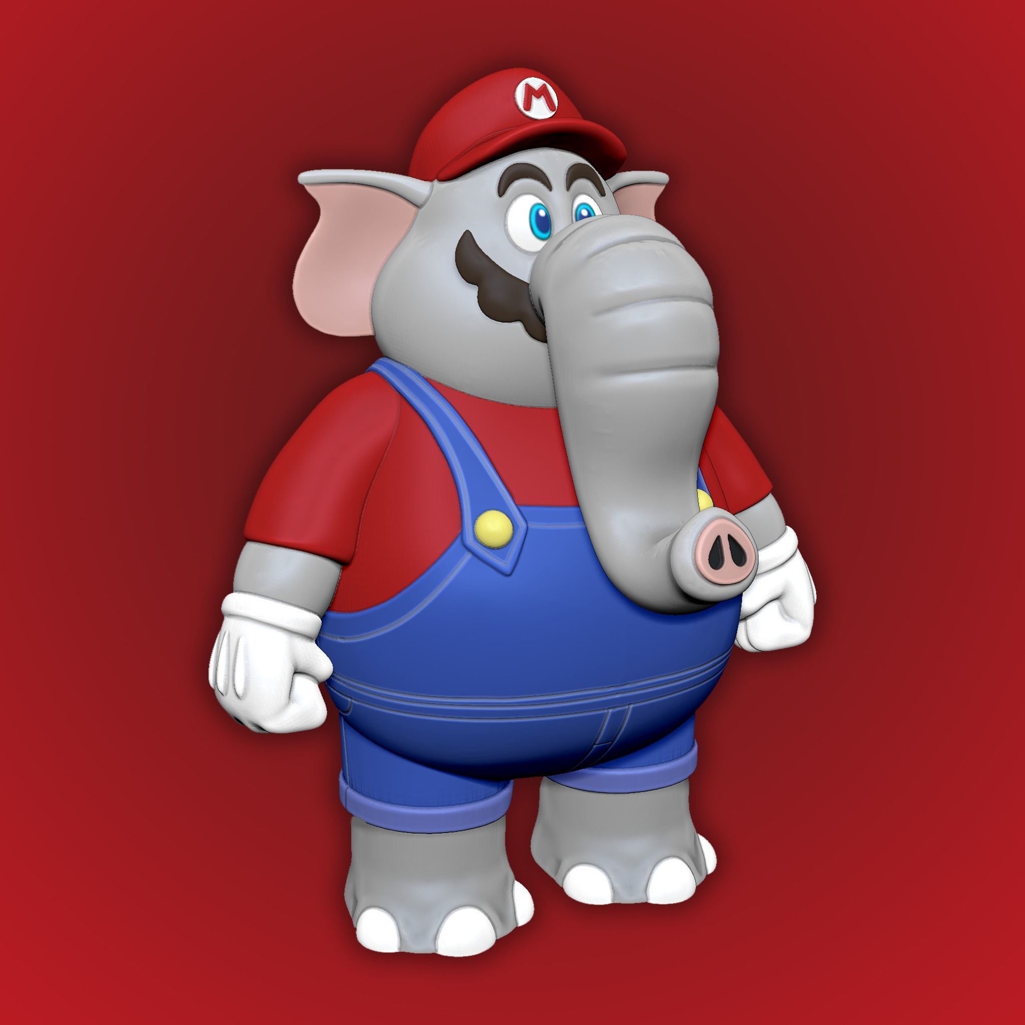 ELEPHANT SUPER MARIO FIGURE - SUPER MARIO BROS WONDER 3D model 3D ...