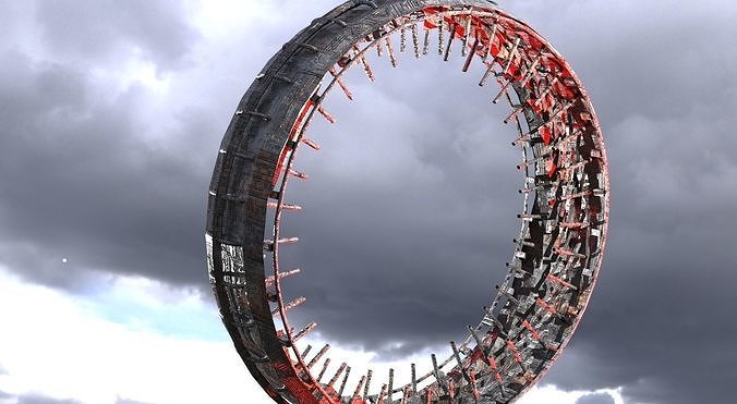 Sci Fi Dark Gravity Ring 3D model | CGTrader